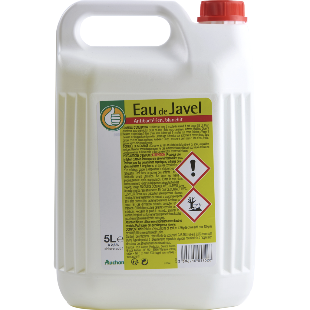 Eau de Javel - 5L - SendinAfrika leader des achats en ligne pour la ...